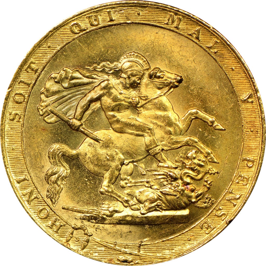Ηνωμένο Βασίλειο. Γεώργιος Γ', Χρυσή Λίρα, 1817-1820 μ.Χ. - Πολατίδης ...